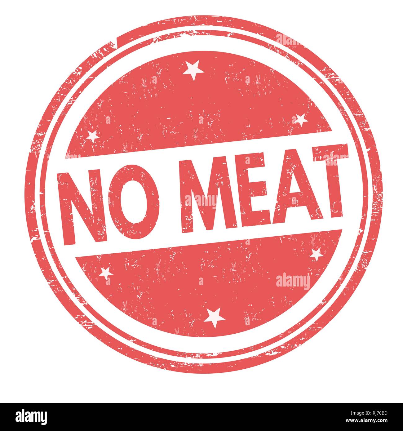 No meat sign or stamp on white background, vector illustration Stock ...