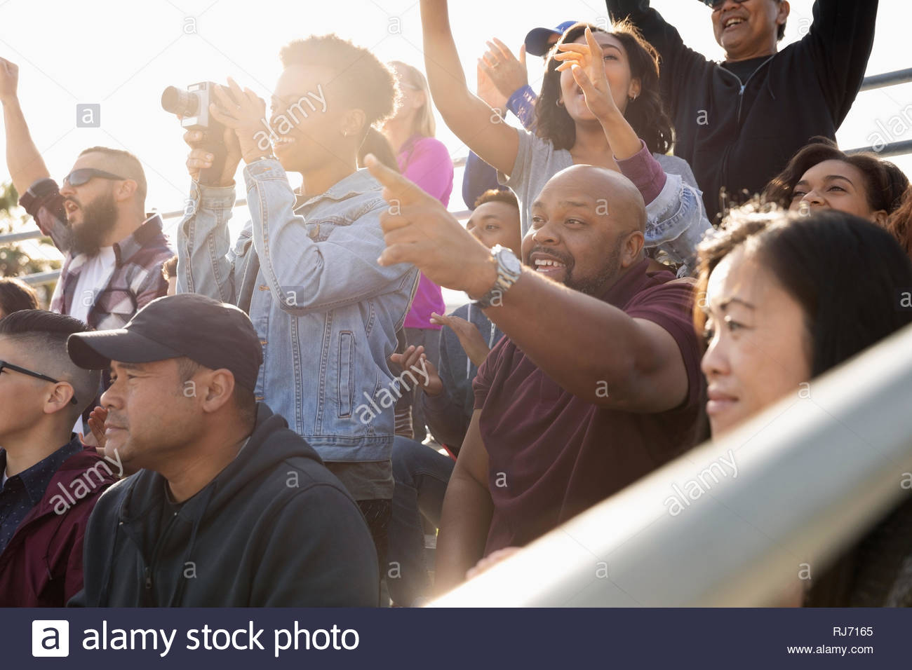 Excited Baseball Fans