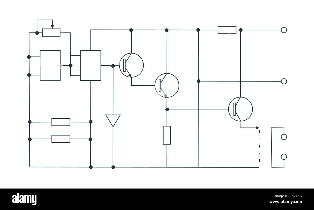 Electrical schematic computer Stock Vector Images - Alamy