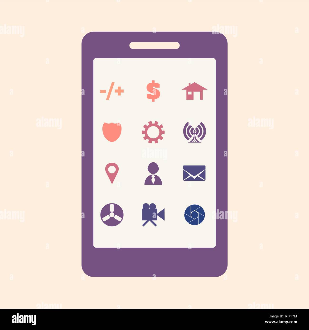 Abstract phone screen Stock Vector Image & Art - Alamy