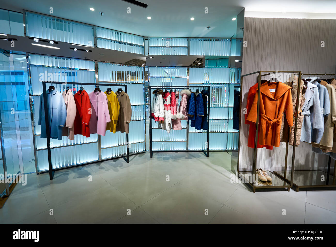 HONG KONG - JANUARY 26, 2016: inside of Max Mara store at Elements ...