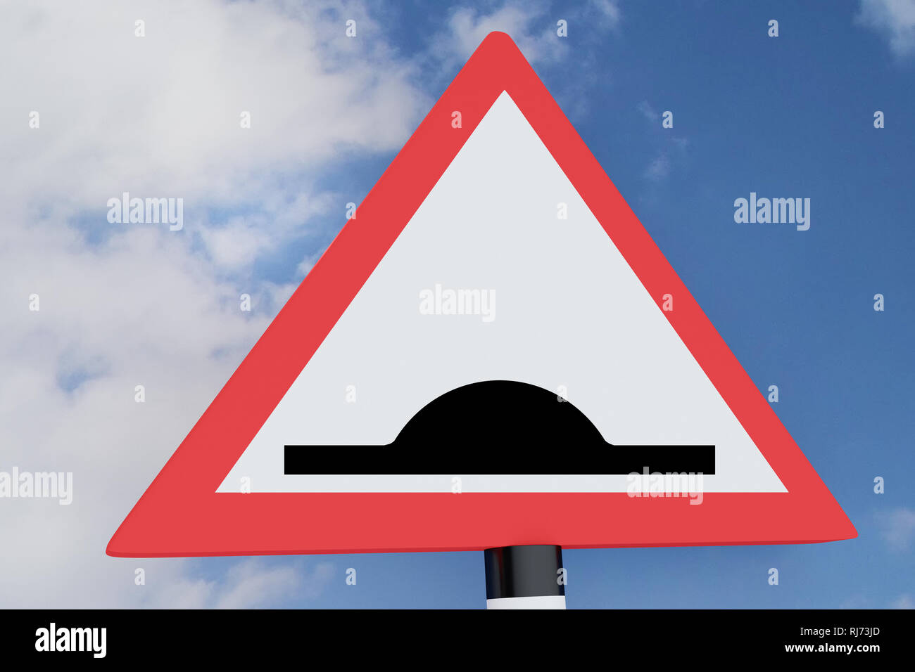 Caution speed ramp sign speed hi-res stock photography and images - Alamy