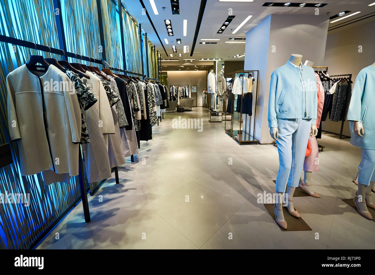 HONG KONG - JANUARY 26, 2016: inside of Max Mara store at Elements ...