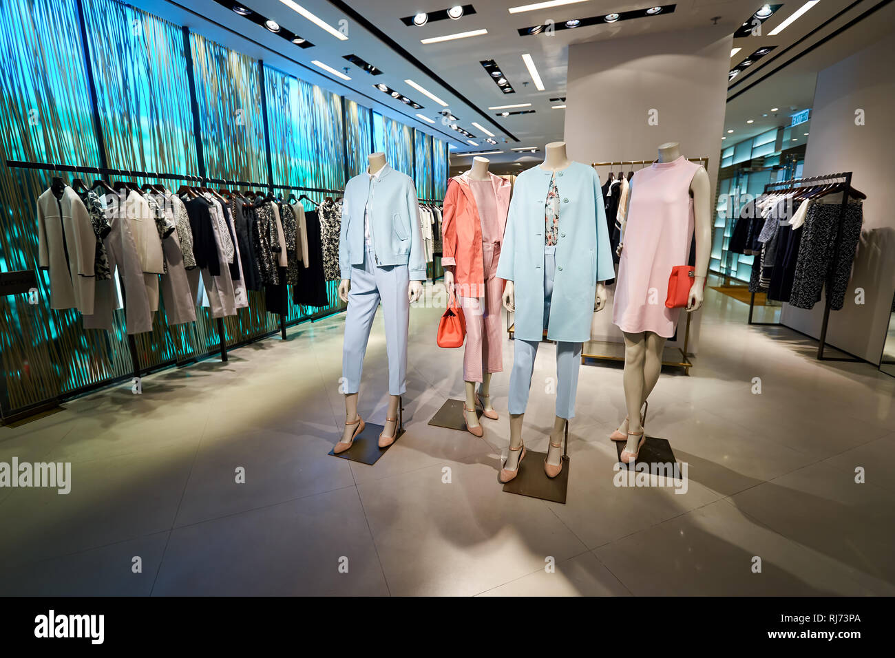 HONG KONG - JANUARY 26, 2016: inside of Max Mara store at Elements ...