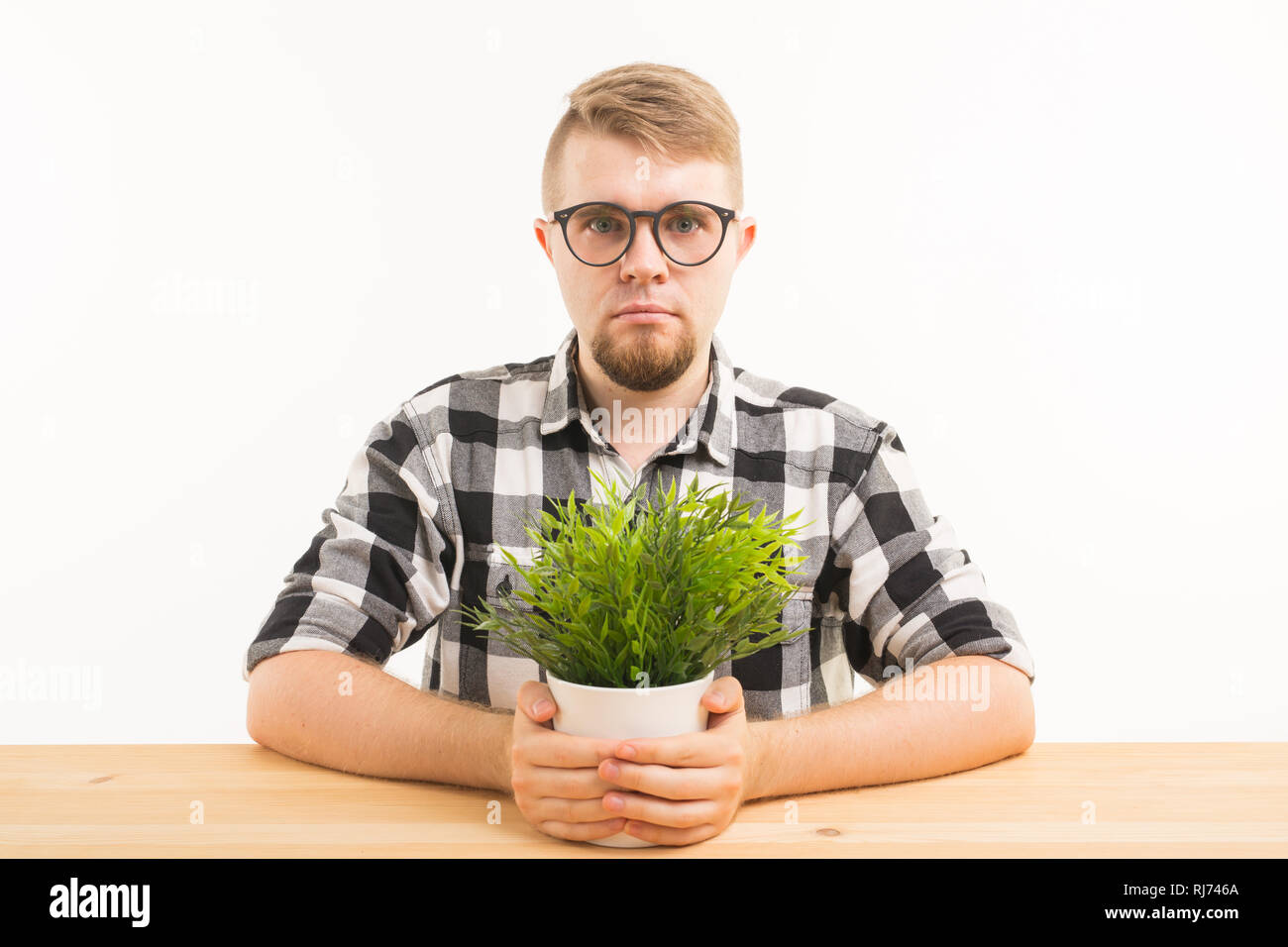 Grumpy man and paper work hi-res stock photography and images - Alamy