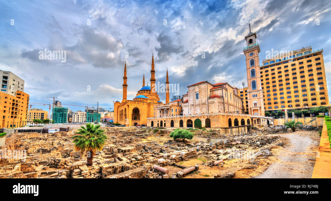 St. George Maronite Cathedral, the Mohammad Al-Amin Mosque and the ...