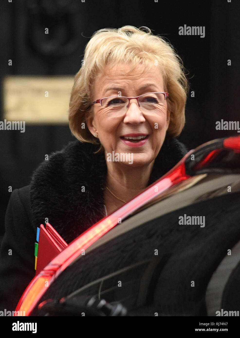 Leader of the House of Commons Andrea Leadsom arrives in Downing Street ...