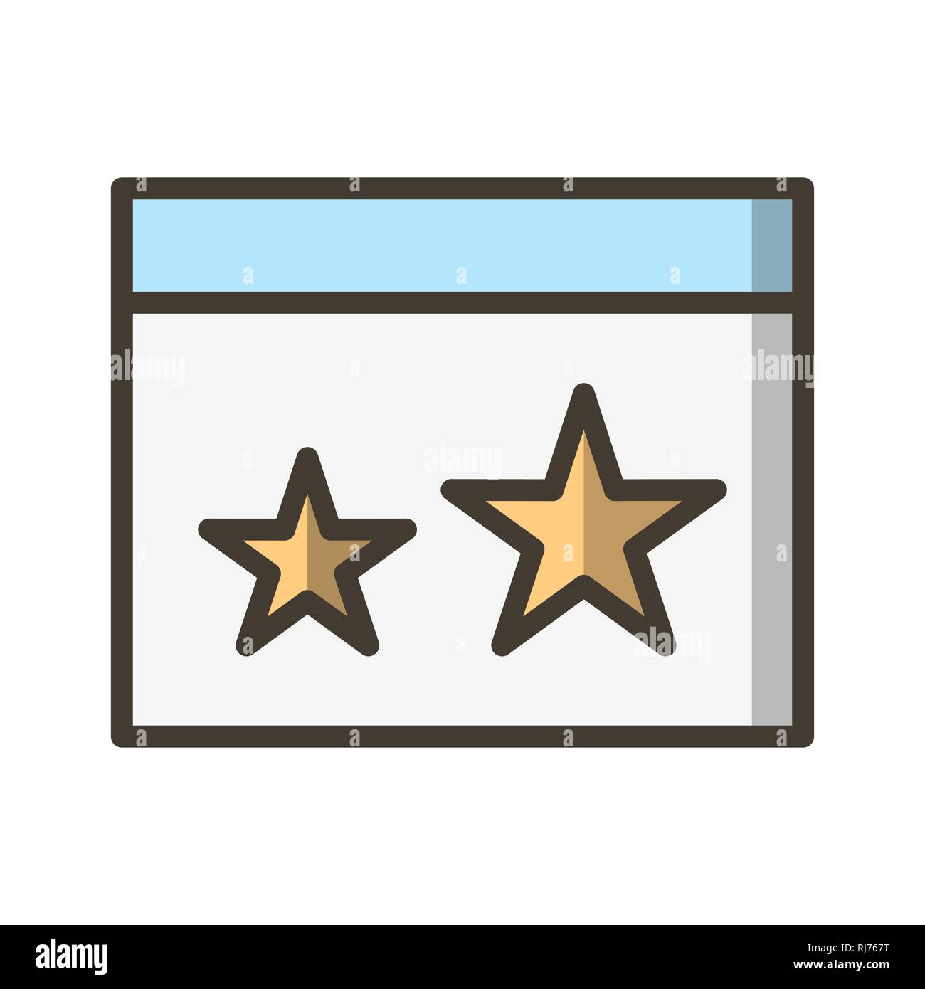 Vector Starred Icon Stock Photo - Alamy
