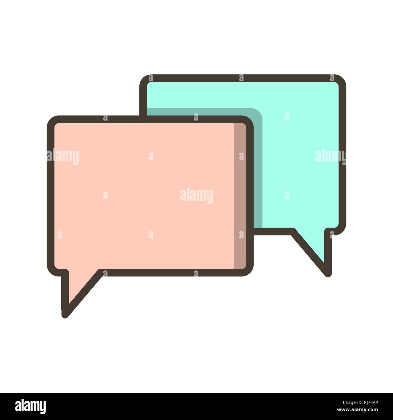 Vector Conversation Icon Stock Photo - Alamy