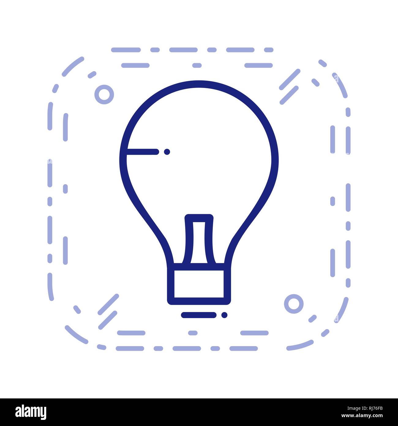 Vector Bulb Icon Stock Photo - Alamy