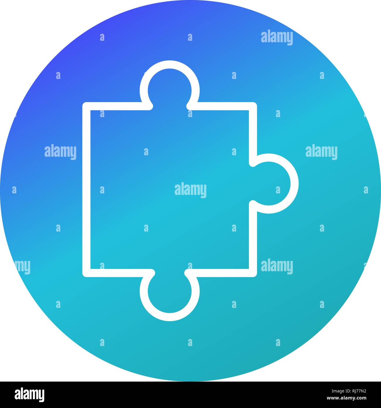 Vector Puzzle Piece Icon Stock Photo - Alamy