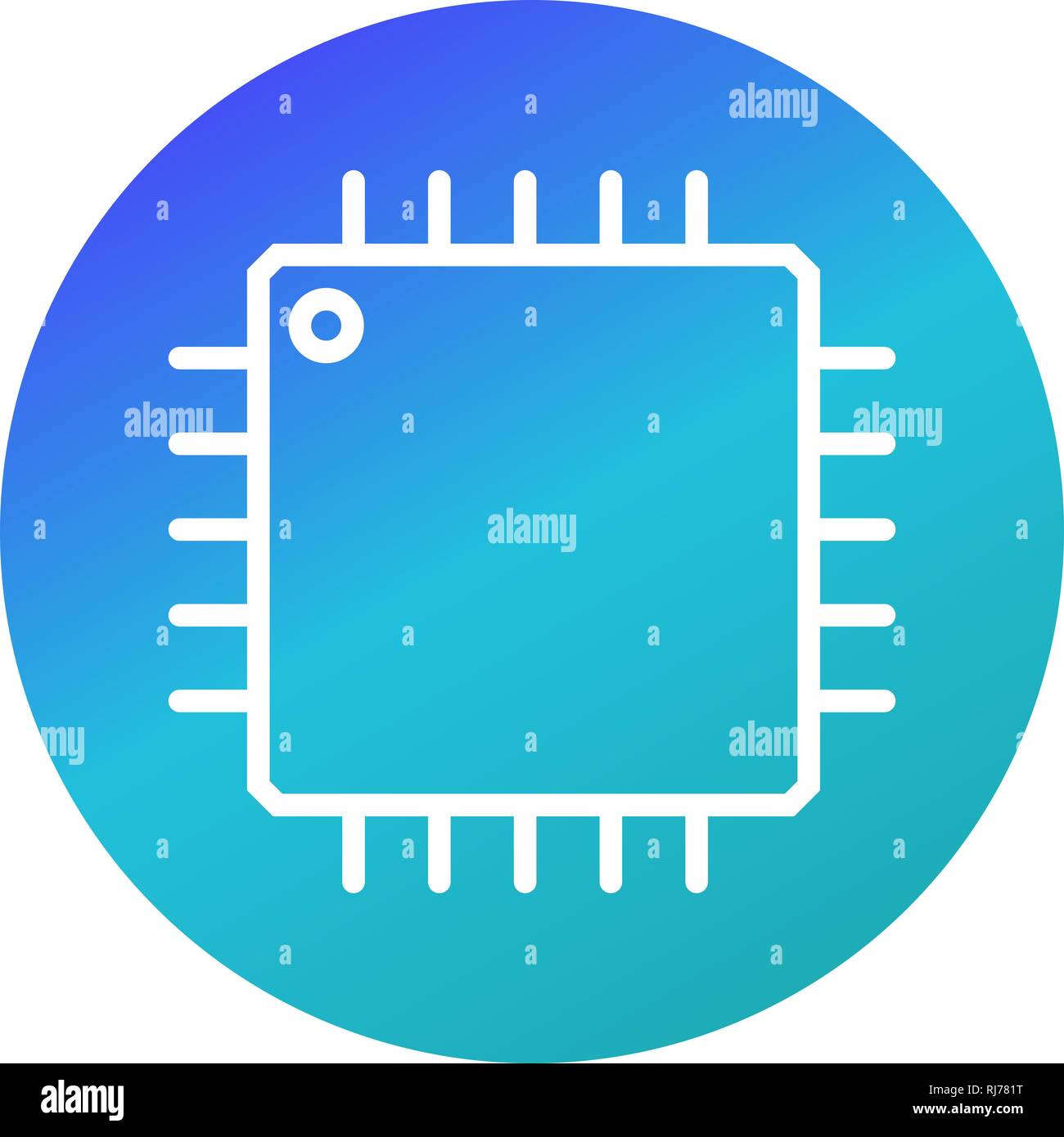 Vector Processor Icon Stock Photo - Alamy