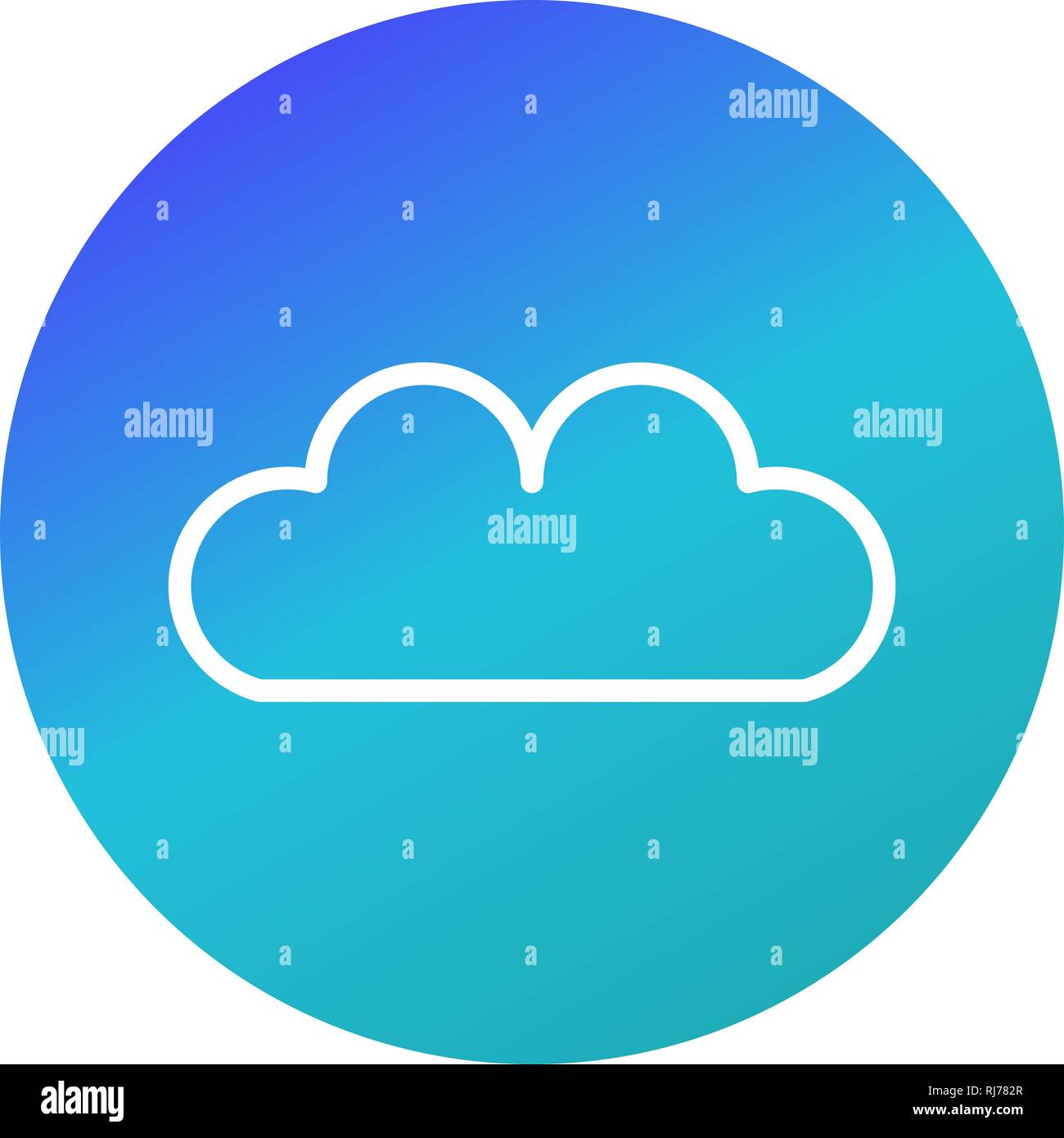 Vector Cloud Icon Stock Photo - Alamy