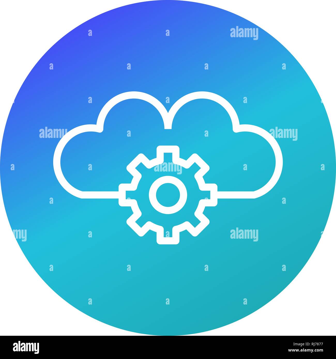 Vector Cloud Settings Icon Stock Photo - Alamy
