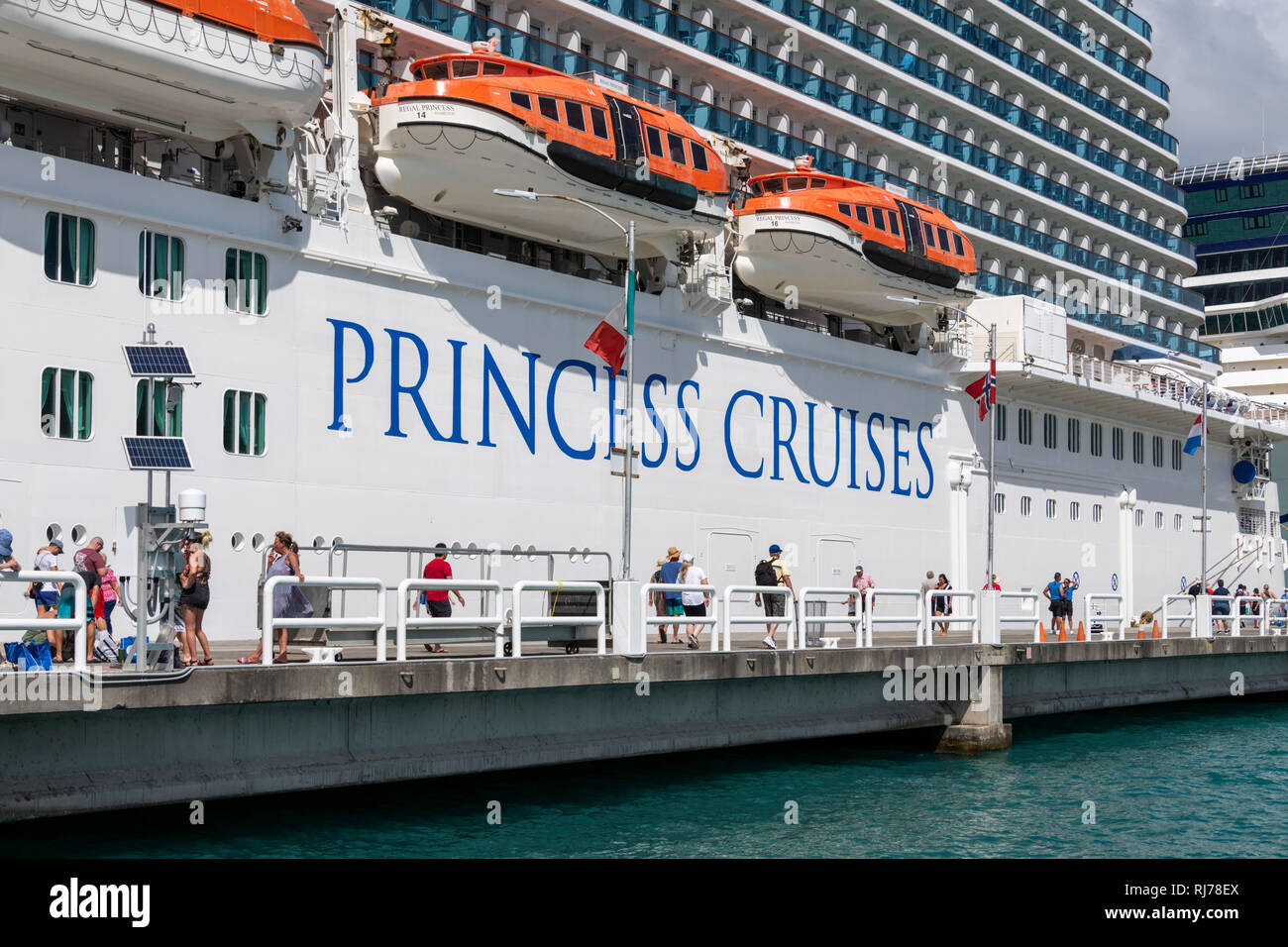 Regal Princess St Thomas Virgin Islands High Resolution Stock ...
