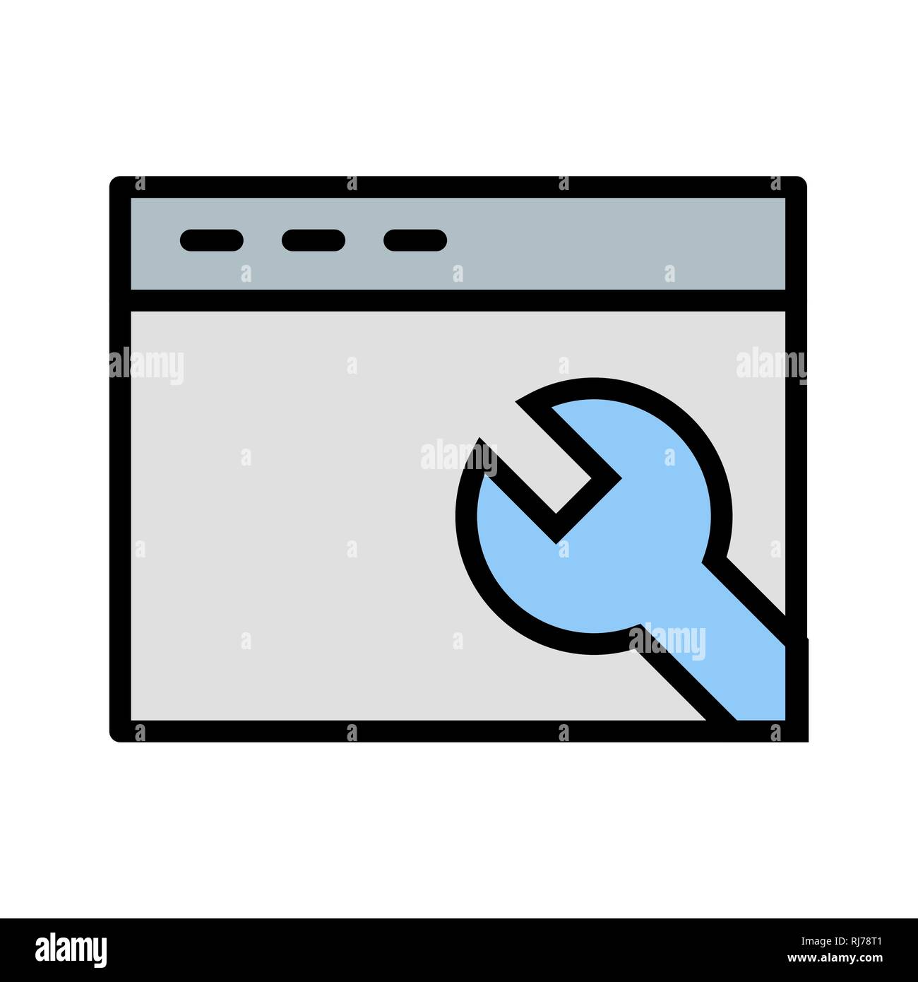 Vector Browser Settings Icon Stock Photo - Alamy