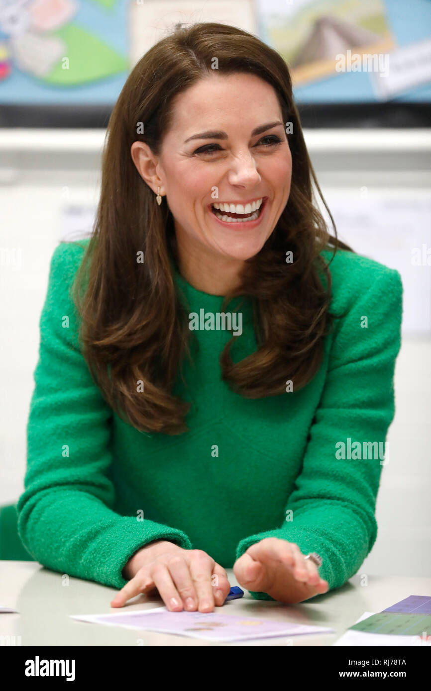 The Duchess of Cambridge during a visit to Lavender Primary School in ...