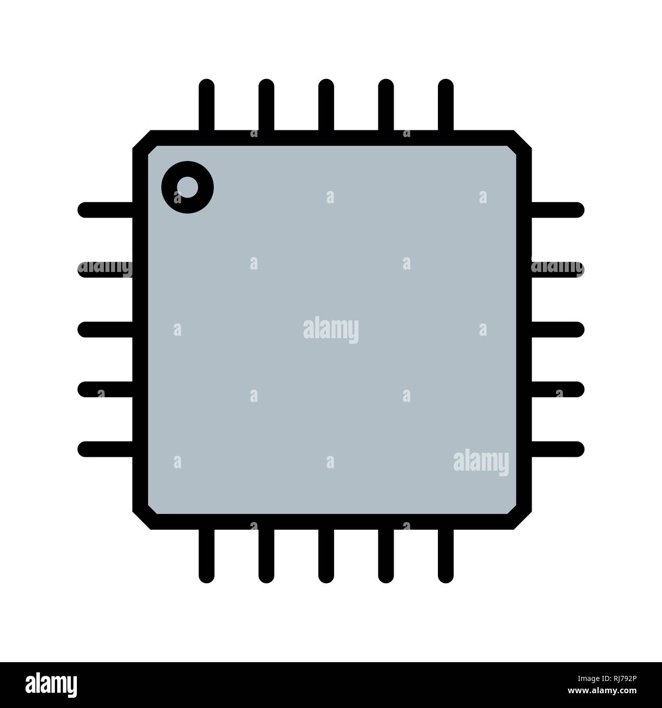 Vector Processor Icon Stock Photo - Alamy