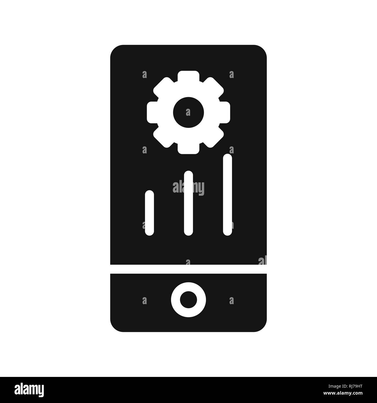 Development mobile settings Black and White Stock Photos & Images - Alamy