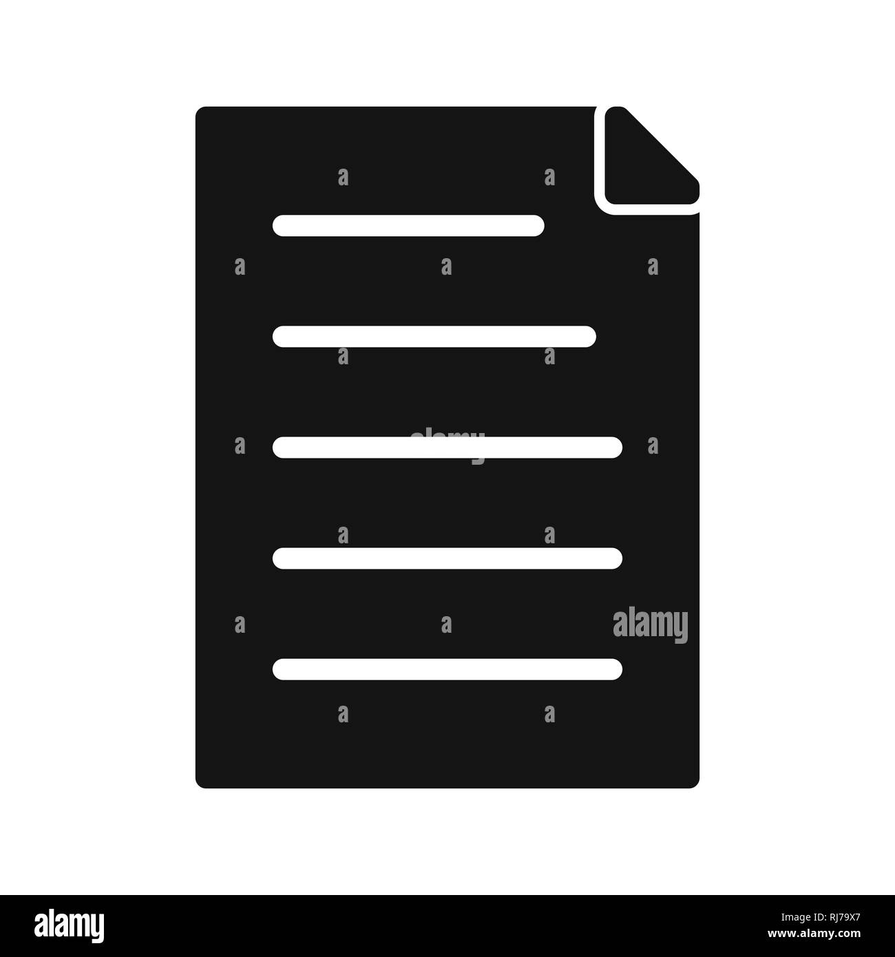 Vector Document Icon Stock Photo - Alamy