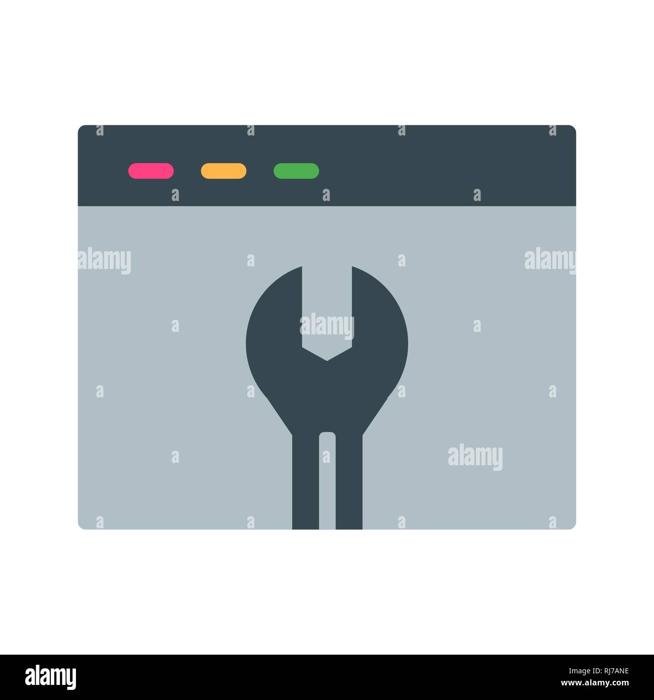 Vector Browser Settings Icon Stock Photo - Alamy