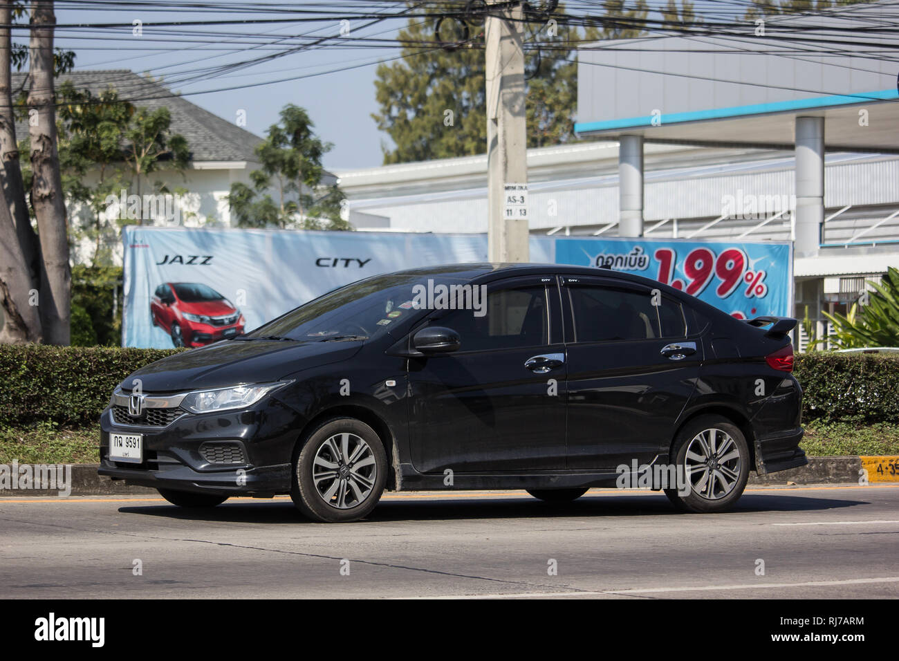 Chiangmai, Thailand - January 14 2019: Private Honda City Compact car ...