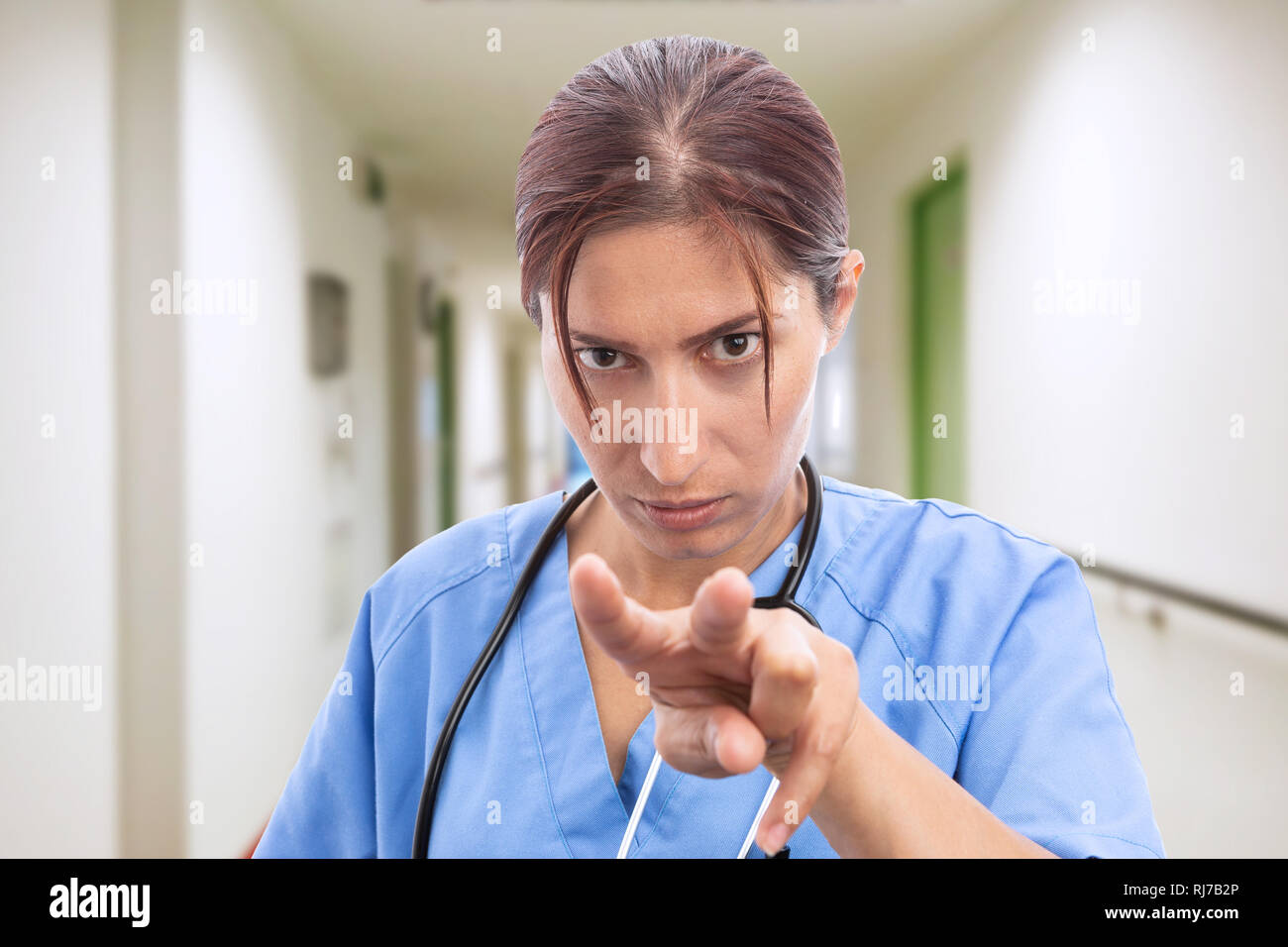 Angry nurse hi-res stock photography and images - Alamy