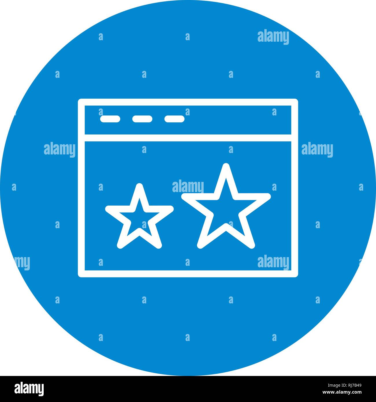 Vector Starred Icon Stock Photo - Alamy
