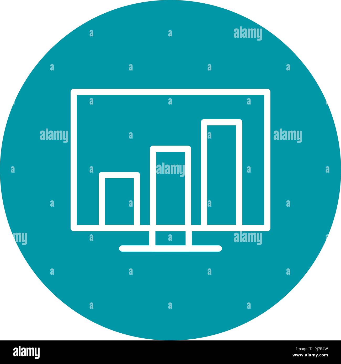 Vector Stats Icon Stock Photo - Alamy