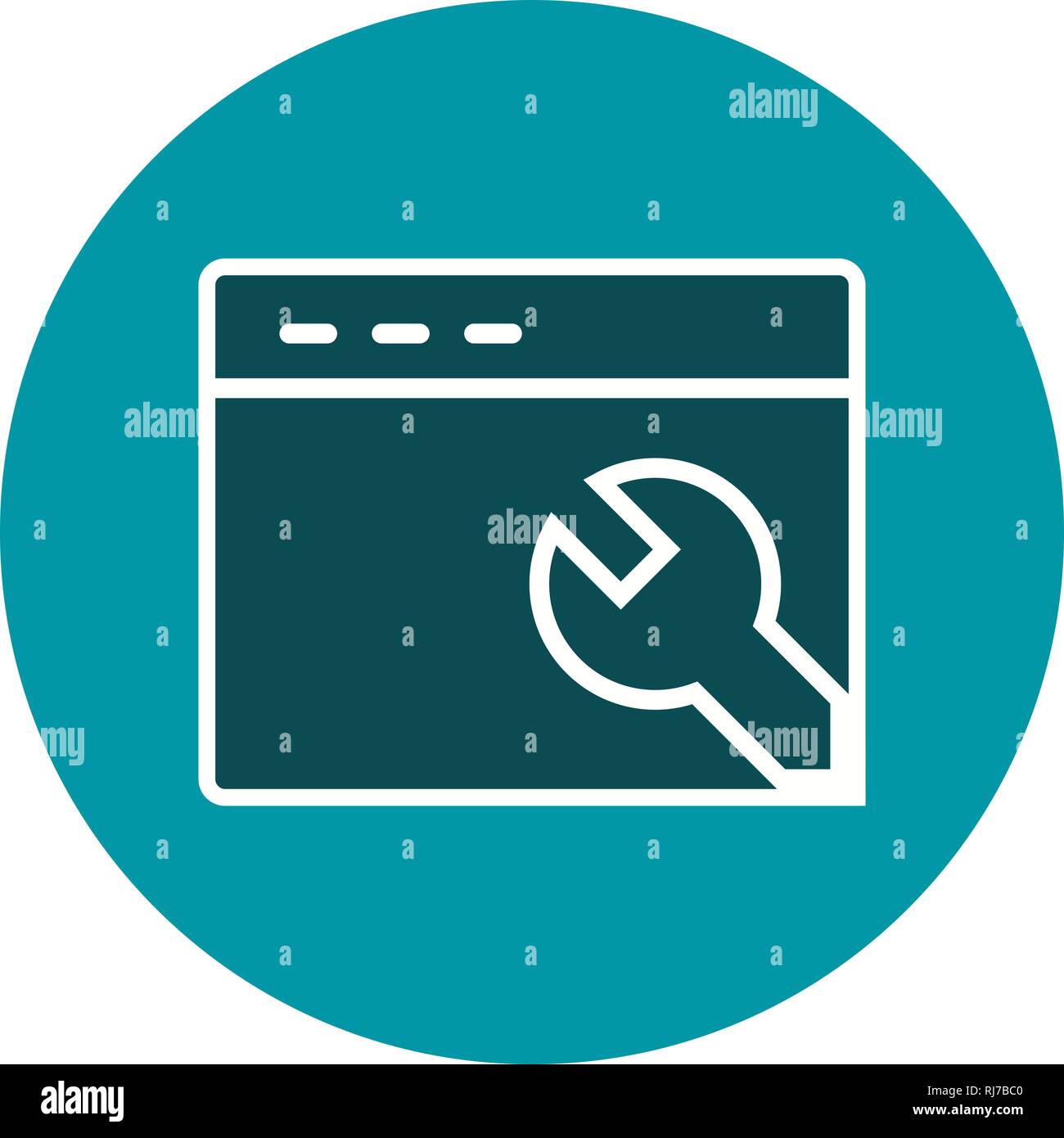 Vector Browser Settings Icon Stock Photo - Alamy