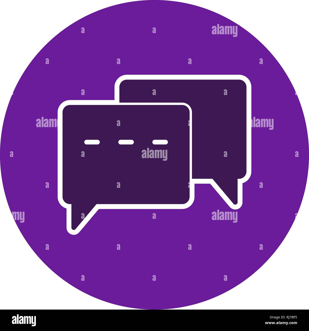 Vector Conversation Icon Stock Photo - Alamy