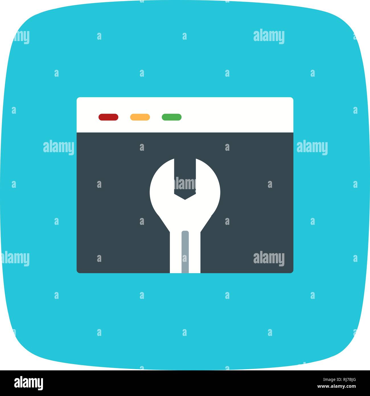 Vector Browser Settings Icon Stock Photo - Alamy