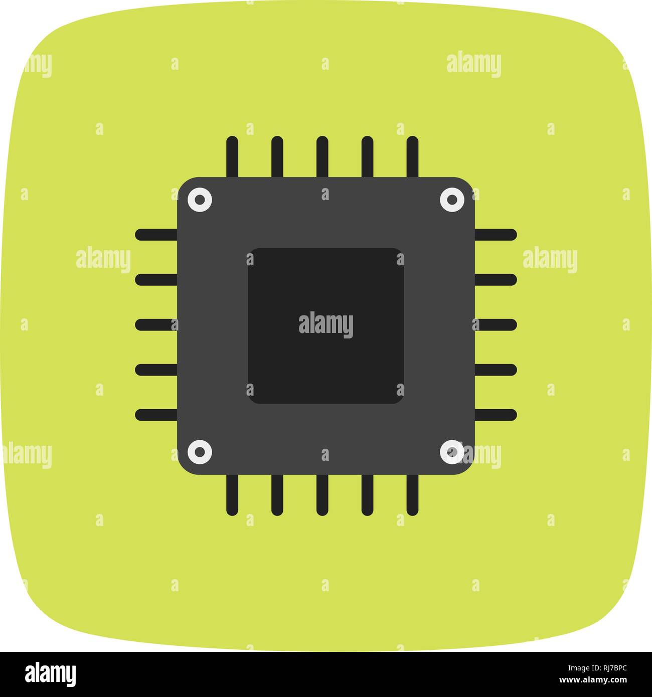 Vector Processor Icon Stock Photo - Alamy