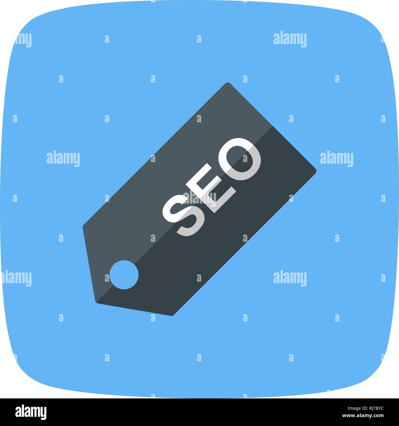 Vector SEO Tag Icon Stock Photo - Alamy