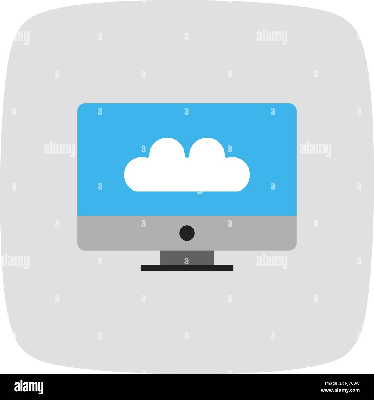 Vector Connected to Cloud Icon Stock Photo - Alamy