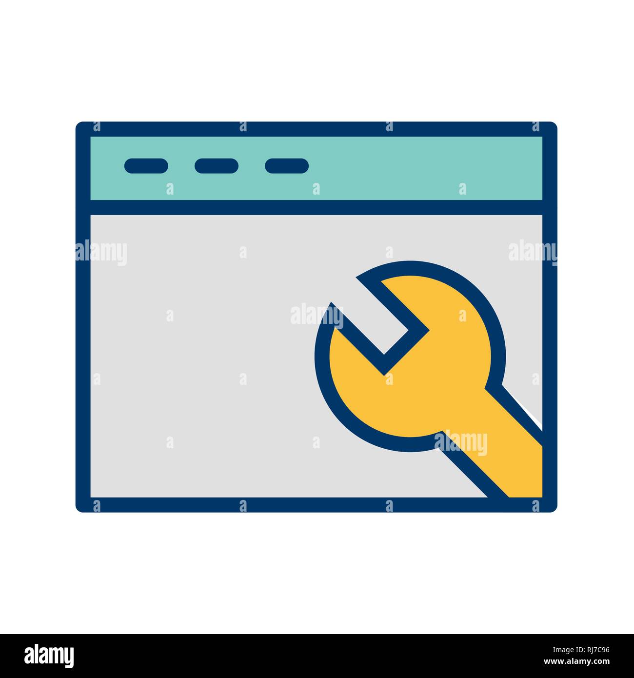 Vector Browser Settings Icon Stock Photo - Alamy