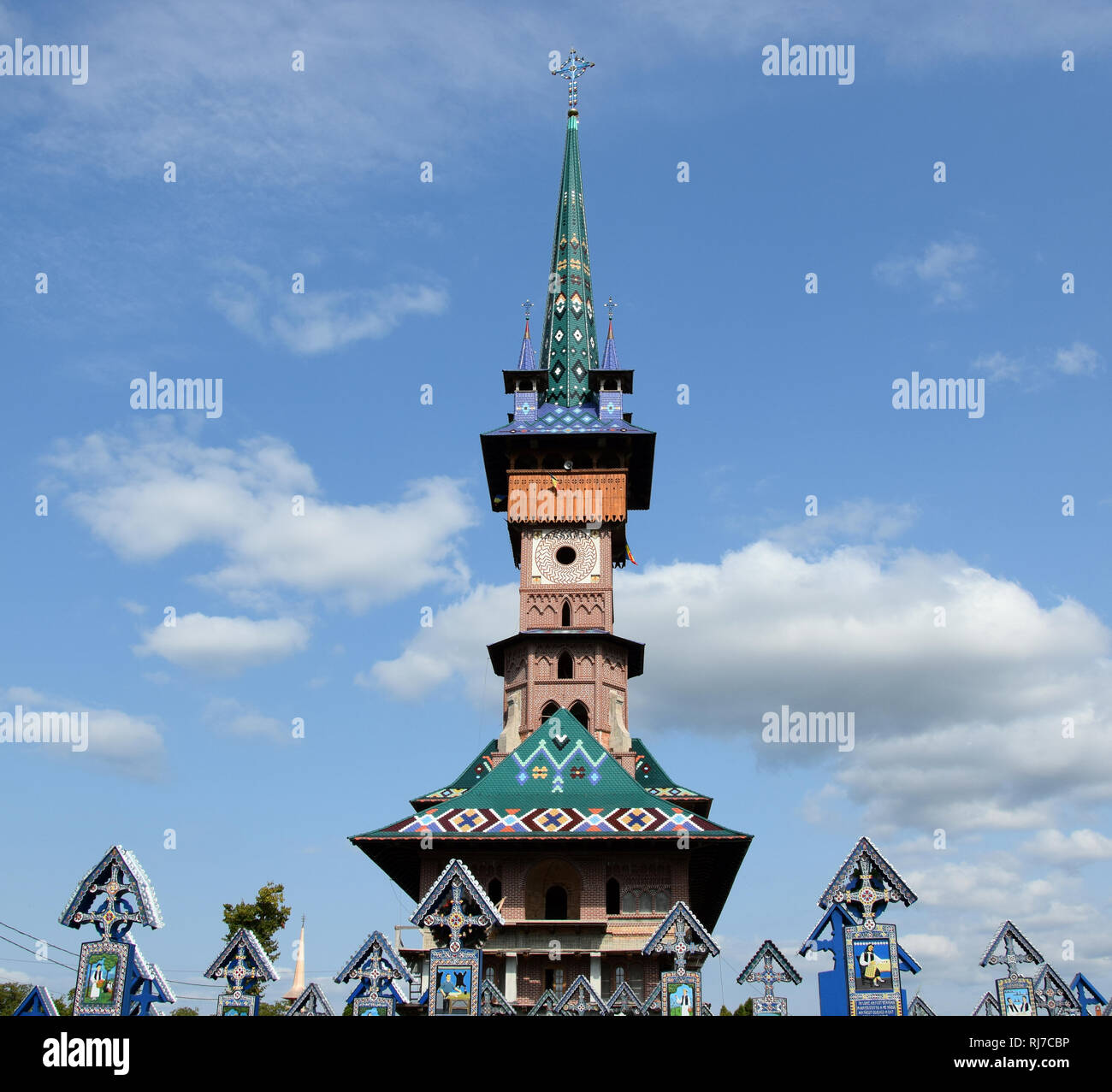 Sapanta, Romania - August 2017: Orthodox church in Famous Merry (Joy ...