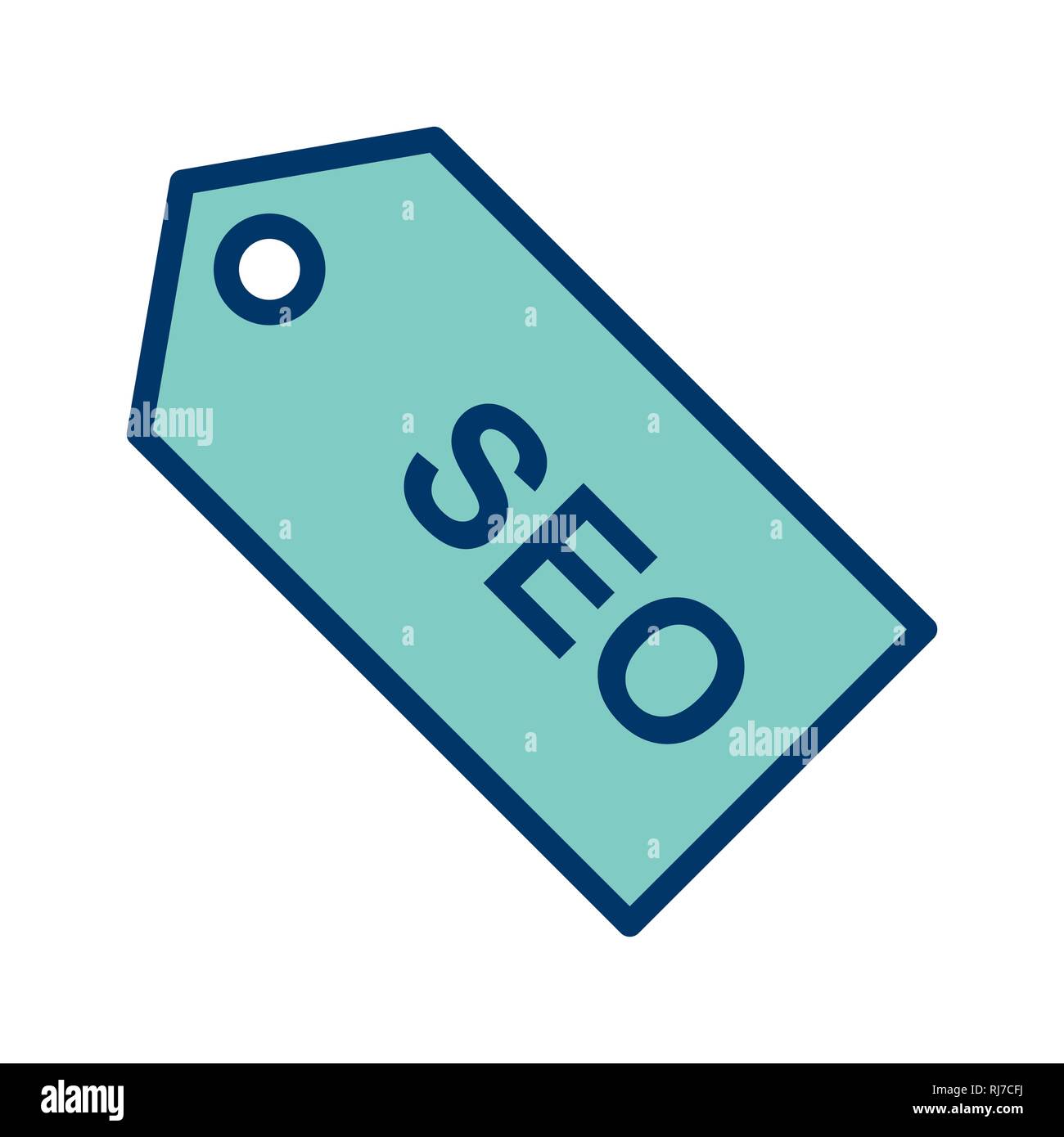 Vector SEO Tag Icon Stock Photo - Alamy