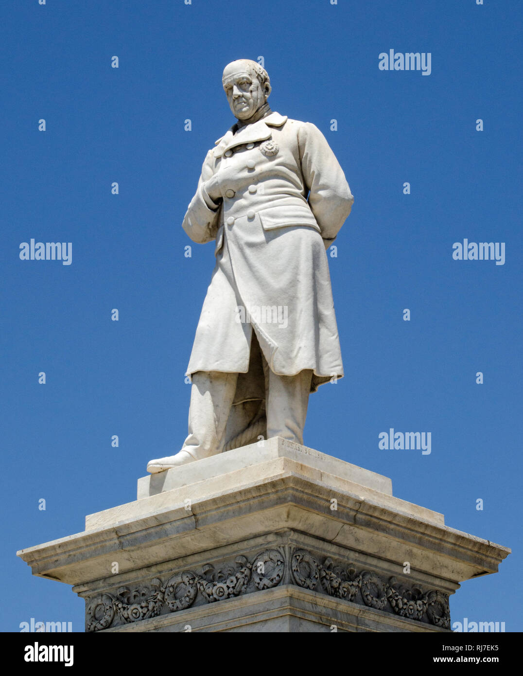 Monument to the Sicilian Admiral and politician Ruggiero Settimo on ...