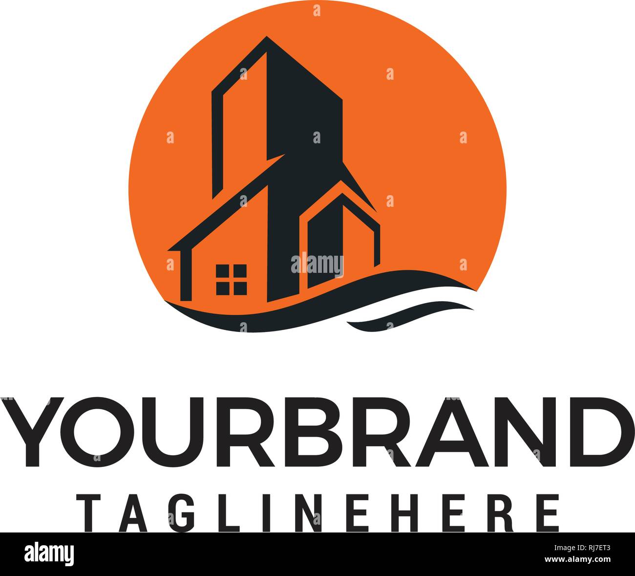 Sun Estate building logo design template Stock Vector Image & Art - Alamy