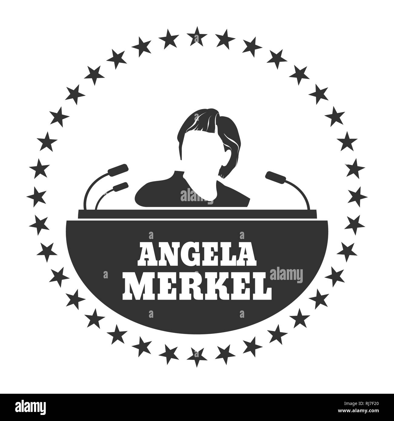 Portrait of german minister Stock Vector Images - Alamy