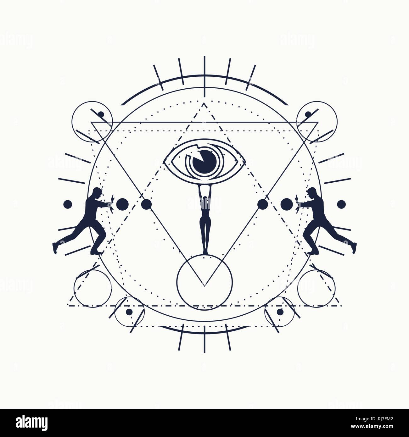 Esoteric Mystical Symbols Stock Vector Image & Art - Alamy