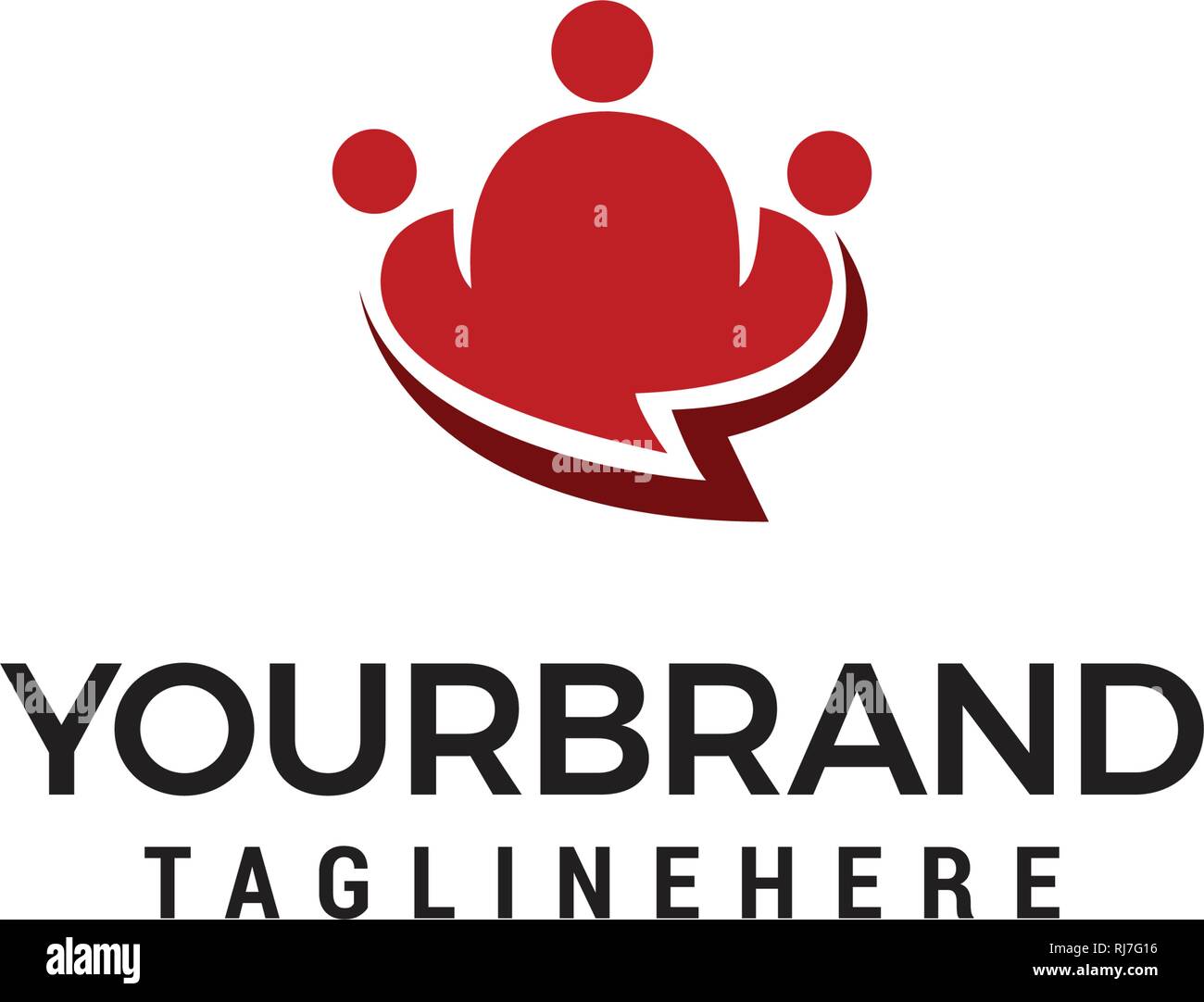 group people chat logo Design Template Stock Vector Image & Art - Alamy