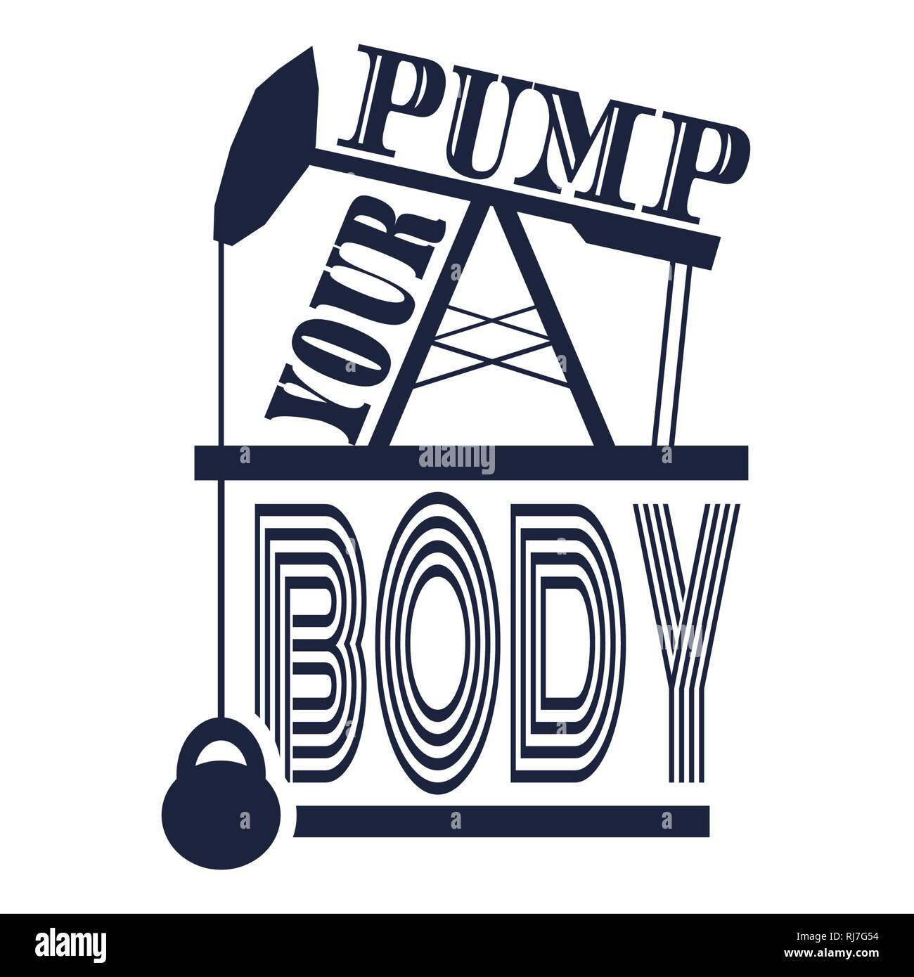 Pump your body text Stock Vector Image & Art - Alamy