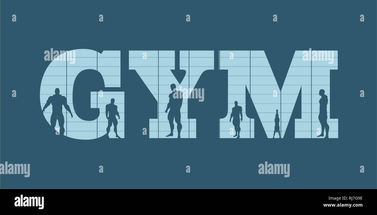 Gym word lettering Stock Vector Image & Art - Alamy