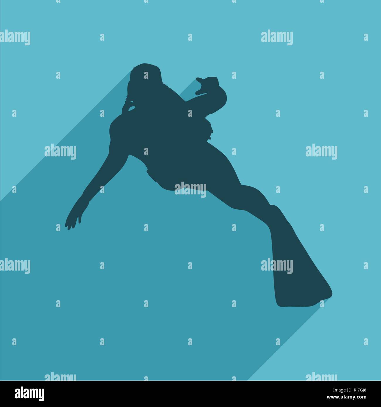 Diving sport concept Stock Vector Image & Art - Alamy