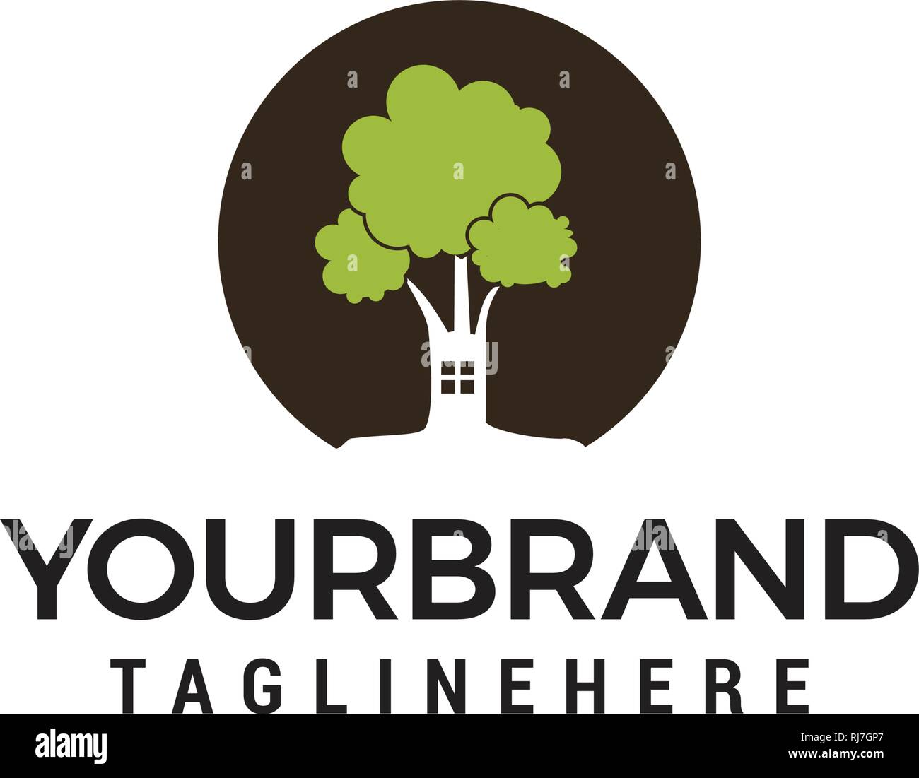 House building home tree Stock Vector Images - Alamy