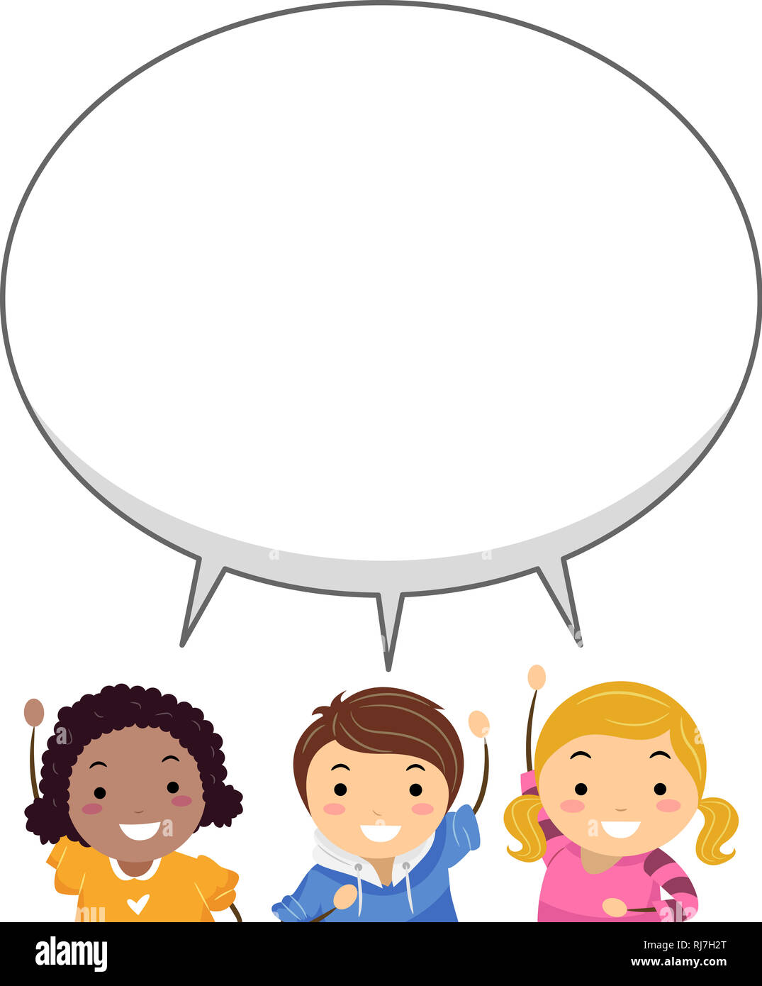 Kid Speaking To Class Clipart