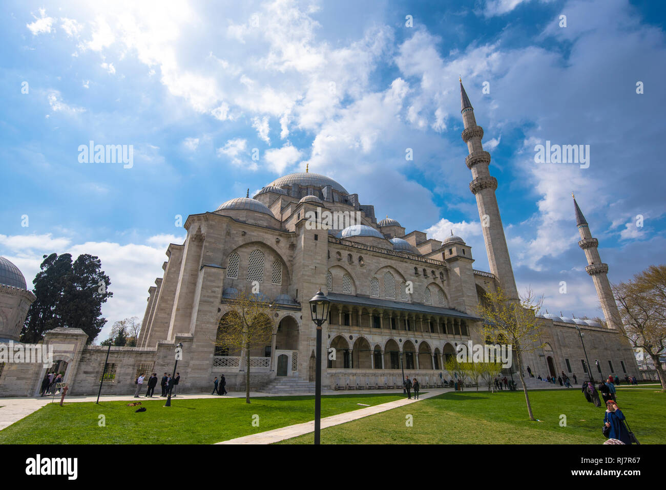 Courtyard of The Suleymaniye Mosque , the Ottoman imperial mosque in ...