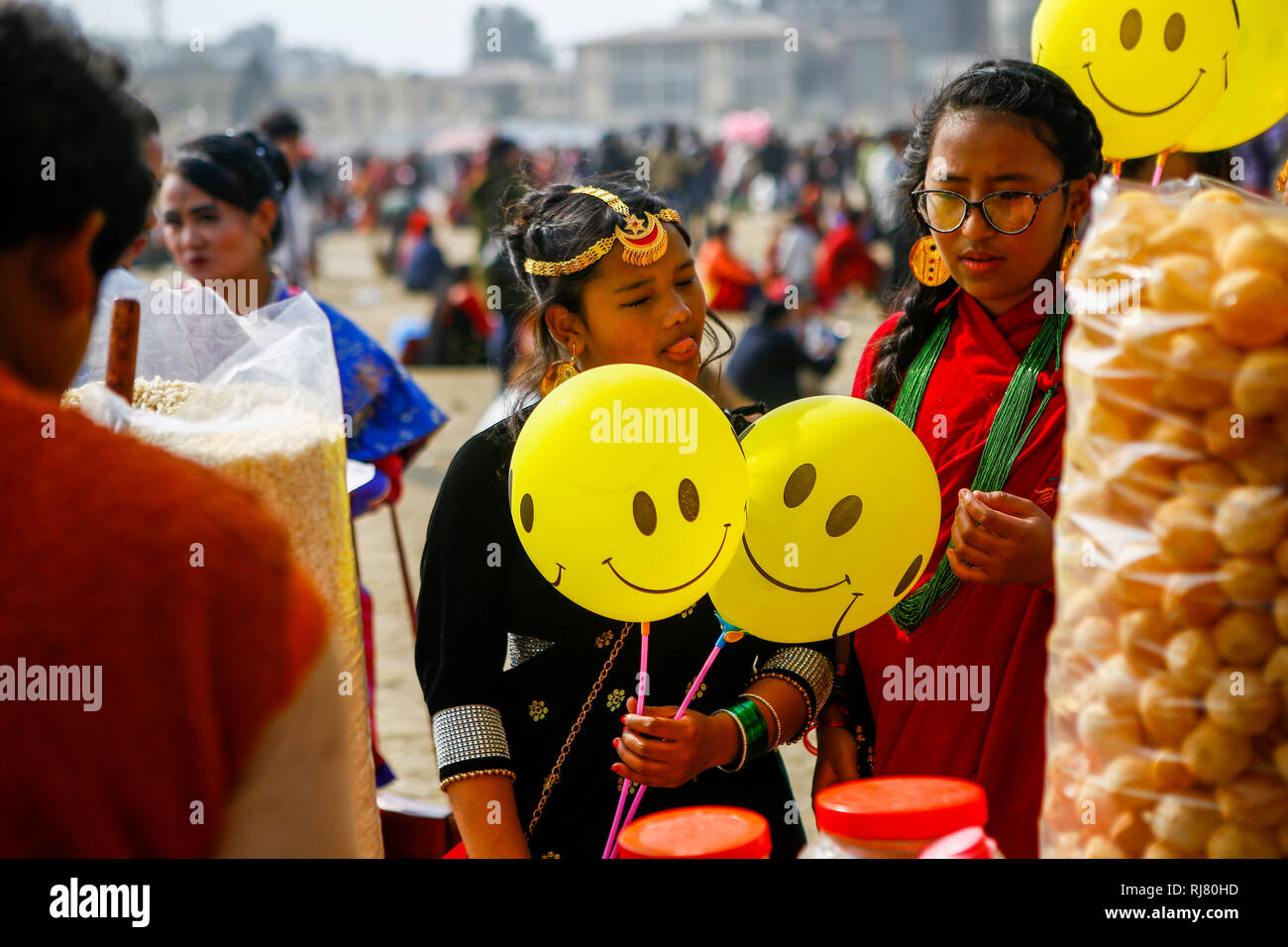 Tamang woman traditional dress hi-res stock photography and images - Alamy